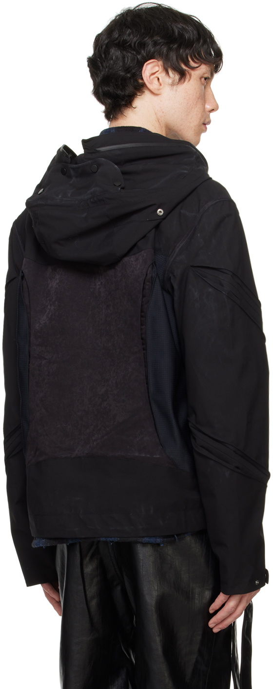 Juntae Kim Black Gather-Slashed Jacket Juntae Kim