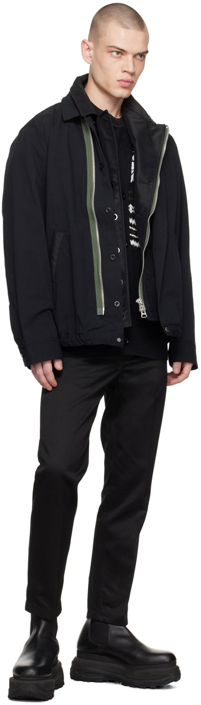 sacai Black Layered Jacket Sacai