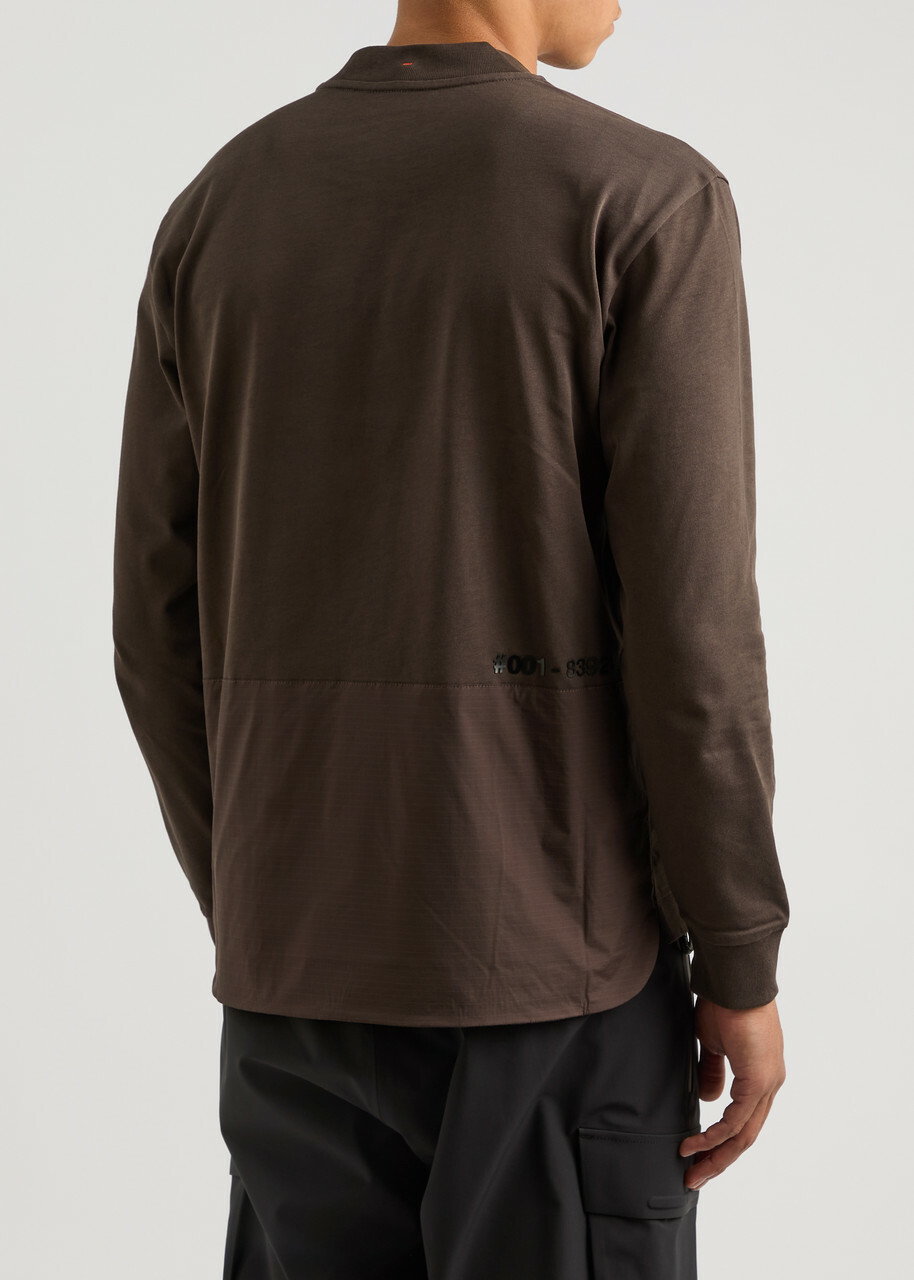 Moncler Grenoble Day-Namic Logo Cotton top Brown Moncler Grenoble