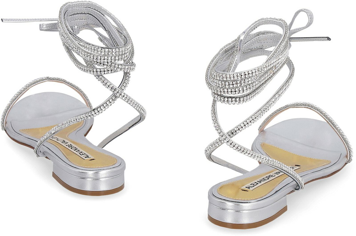 Alexandre Vauthier Amina Metallic Leather Sandals Alexandre Vauthier