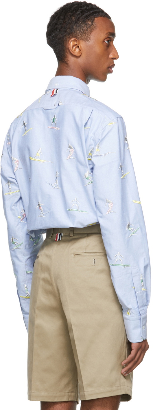 Thom Browne Blue Surfer Icon Classic-Fit Shirt Thom Browne