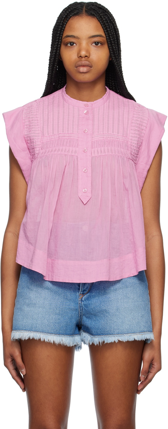 Isabel Marant Etoile Pink Leaza Blouse Isabel Marant Etoile