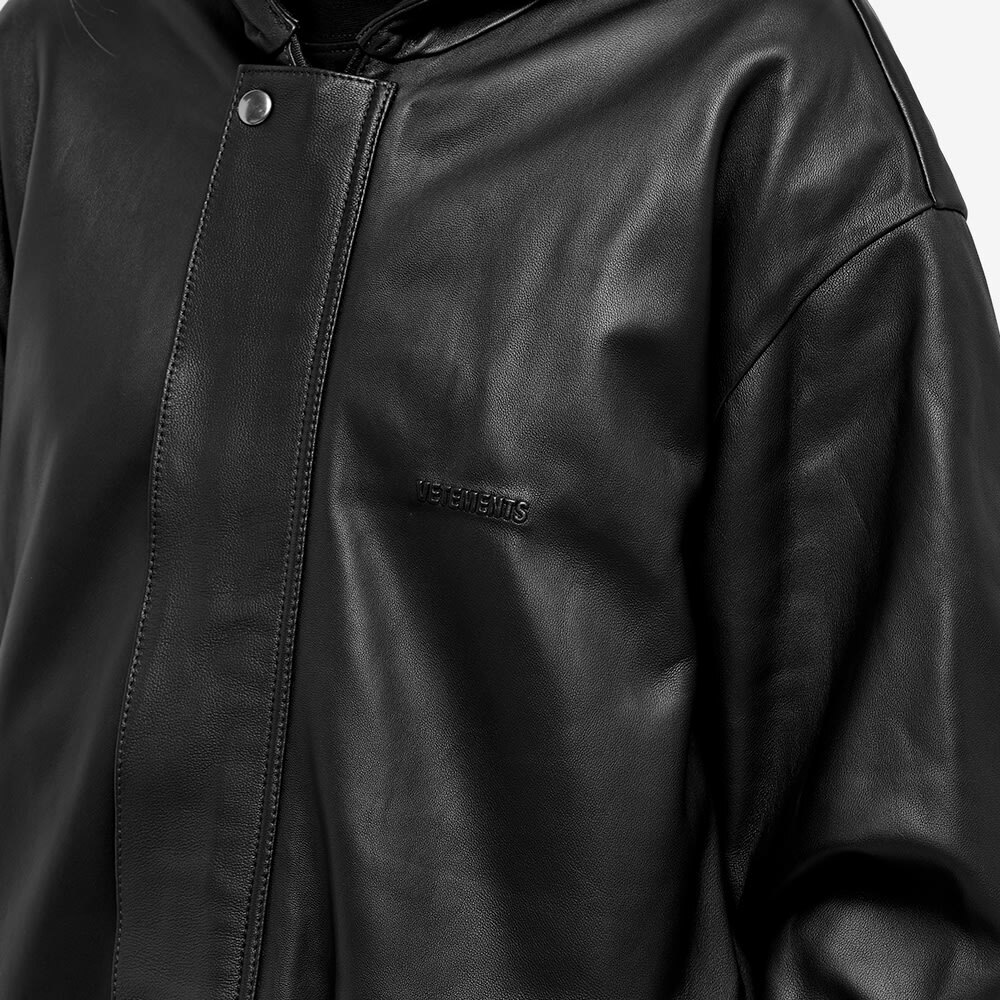 Vetements Women's Leather Raincoat in Black Vetements
