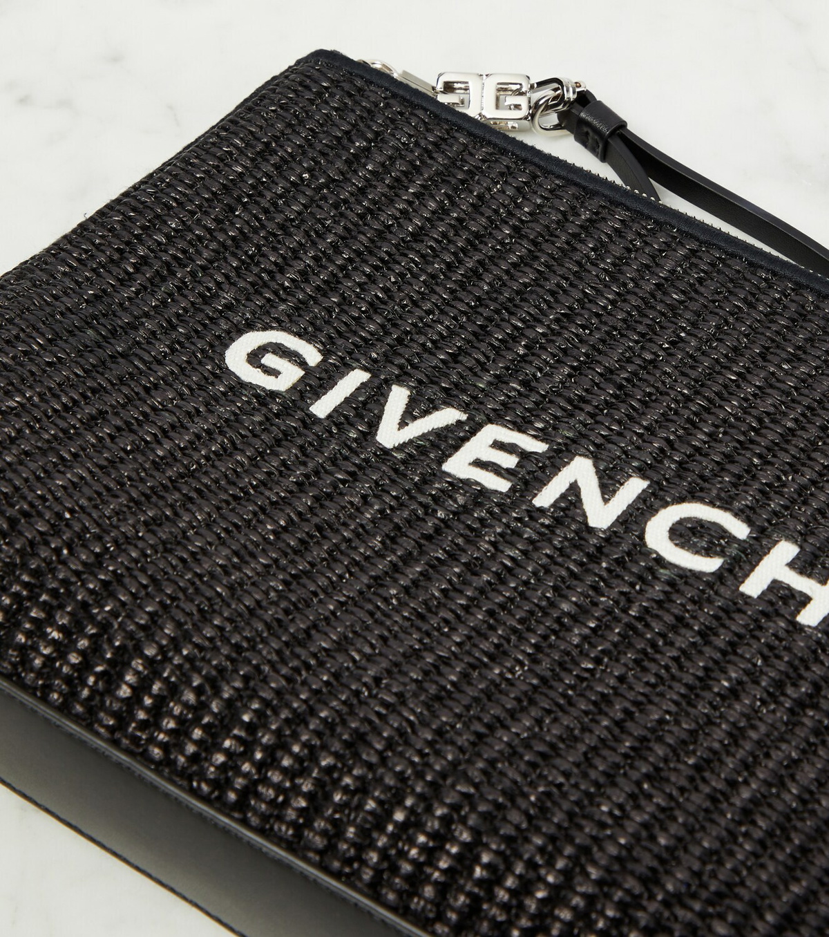 Givenchy Logo raffia clutch Givenchy