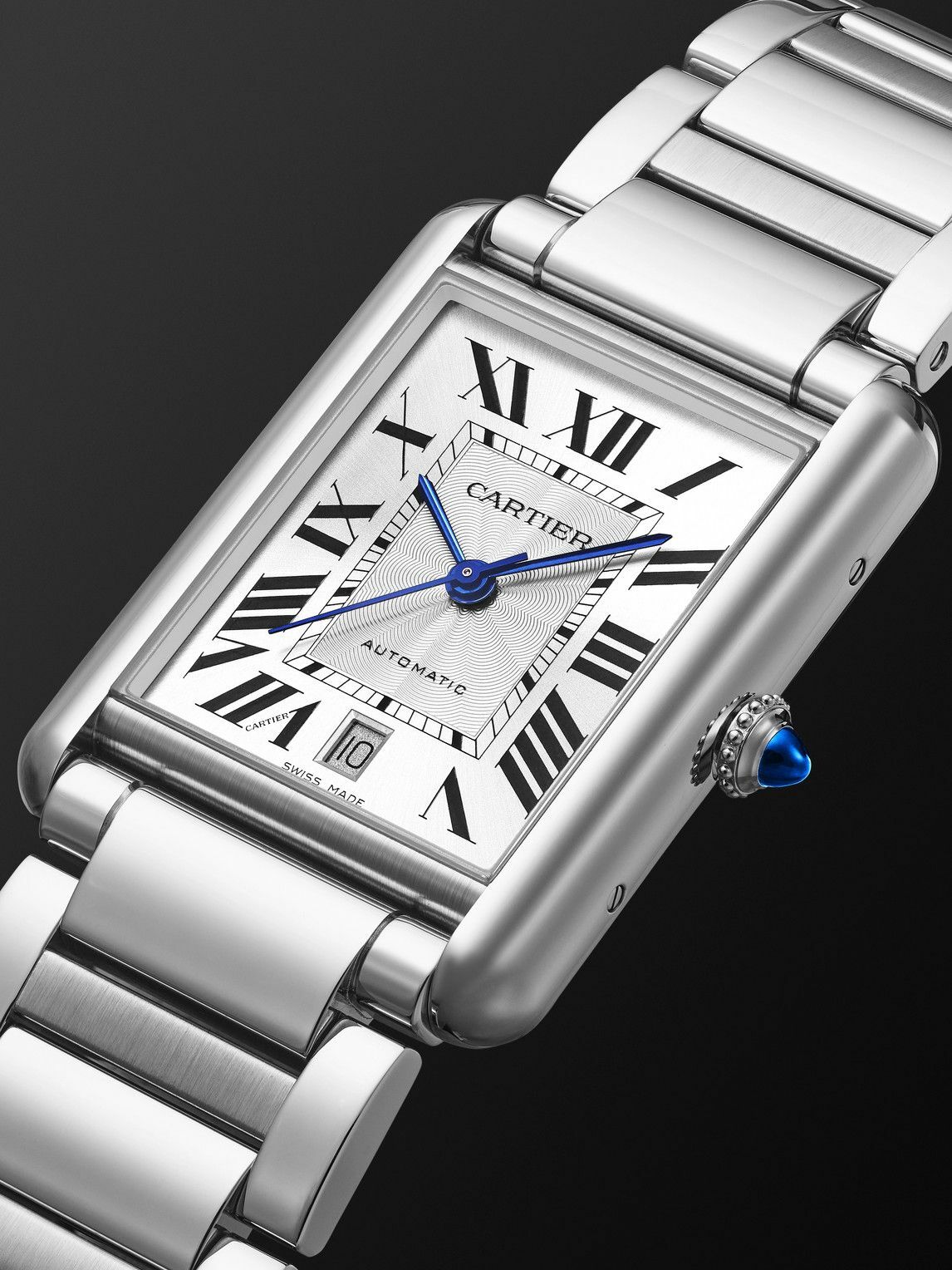 Cartier - Tank Must Extra-Large Automatic 31mm Stainless Steel Watch ...