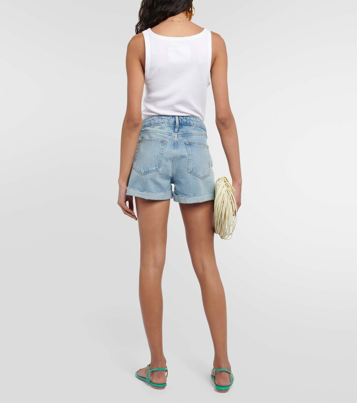 Frame Le Grand Garcon denim shorts Frame Denim