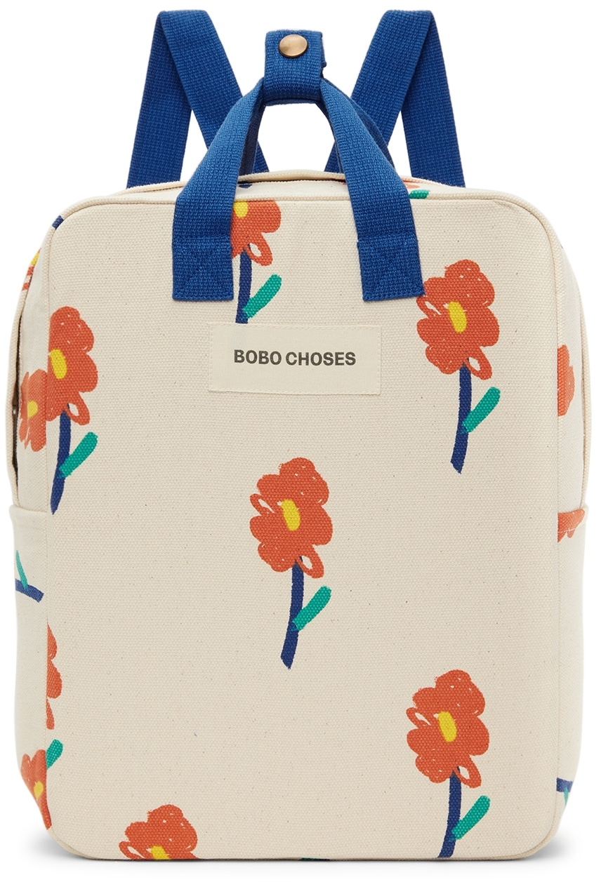 Bobo Choses Kids Off-White Flowers All Over Backpack Bobo Choses