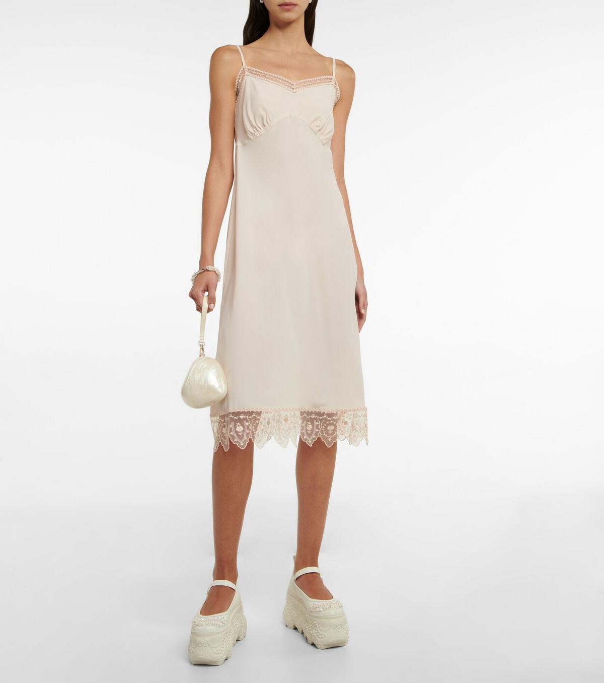 Simone Rocha - Lace-trimmed midi dress Simone Rocha