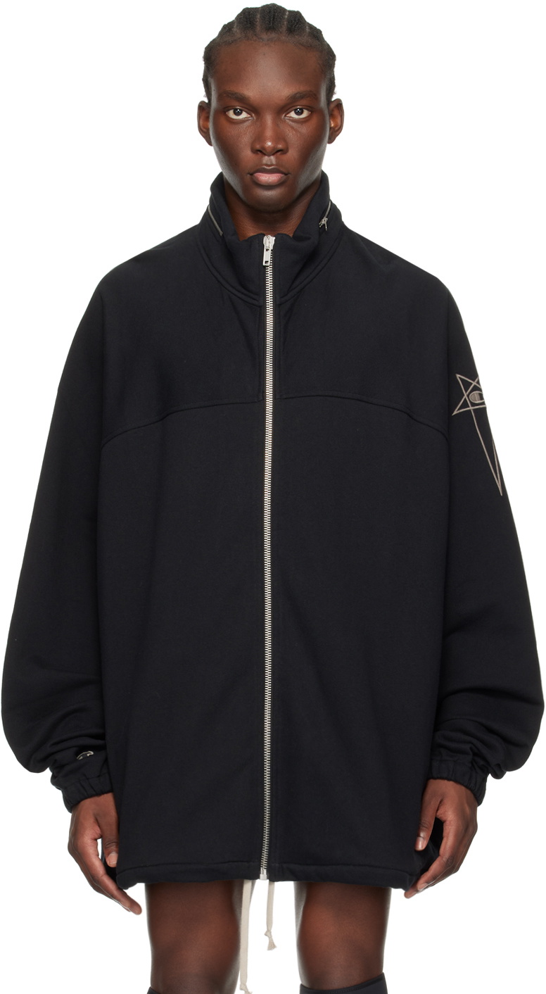 Rick Owens Black Champion Edition Jumbo Hoodie Rick Owens