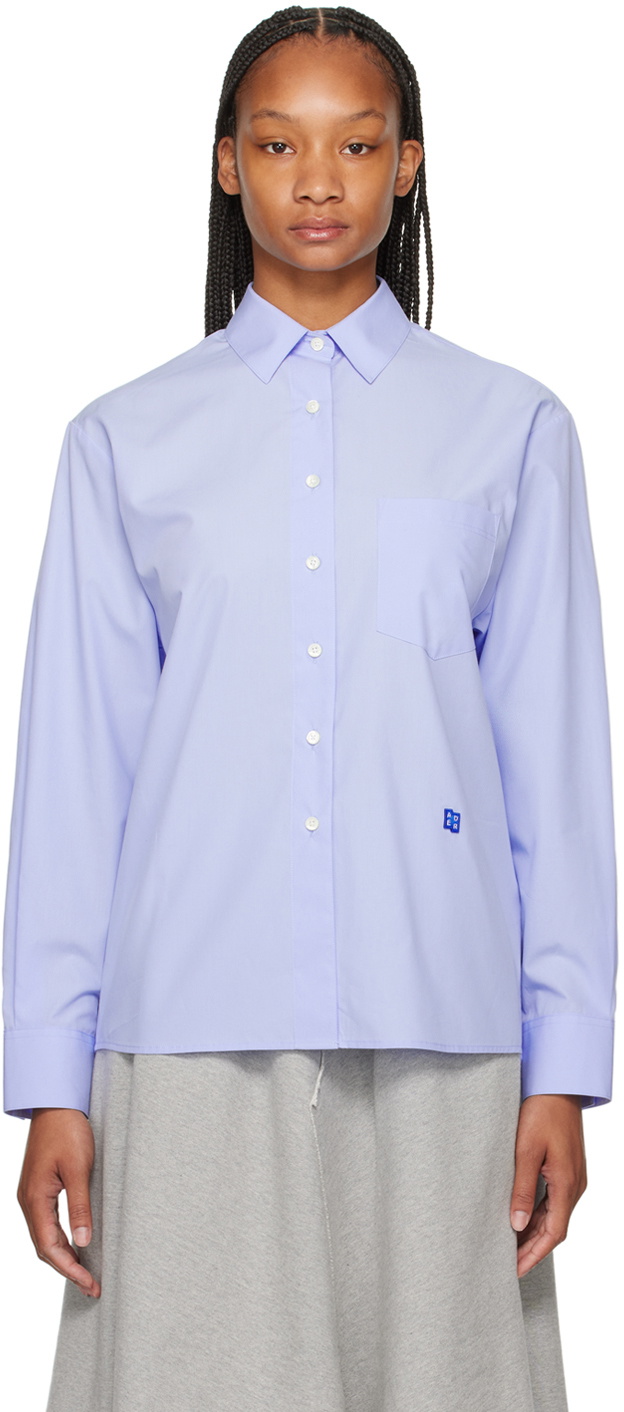 ADER error Blue TRS Tag Shirt ADER error