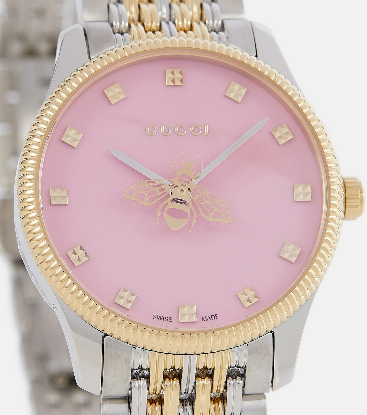 Gucci - G-Timeless 29mm stainless steel watch with yellow gold Gucci