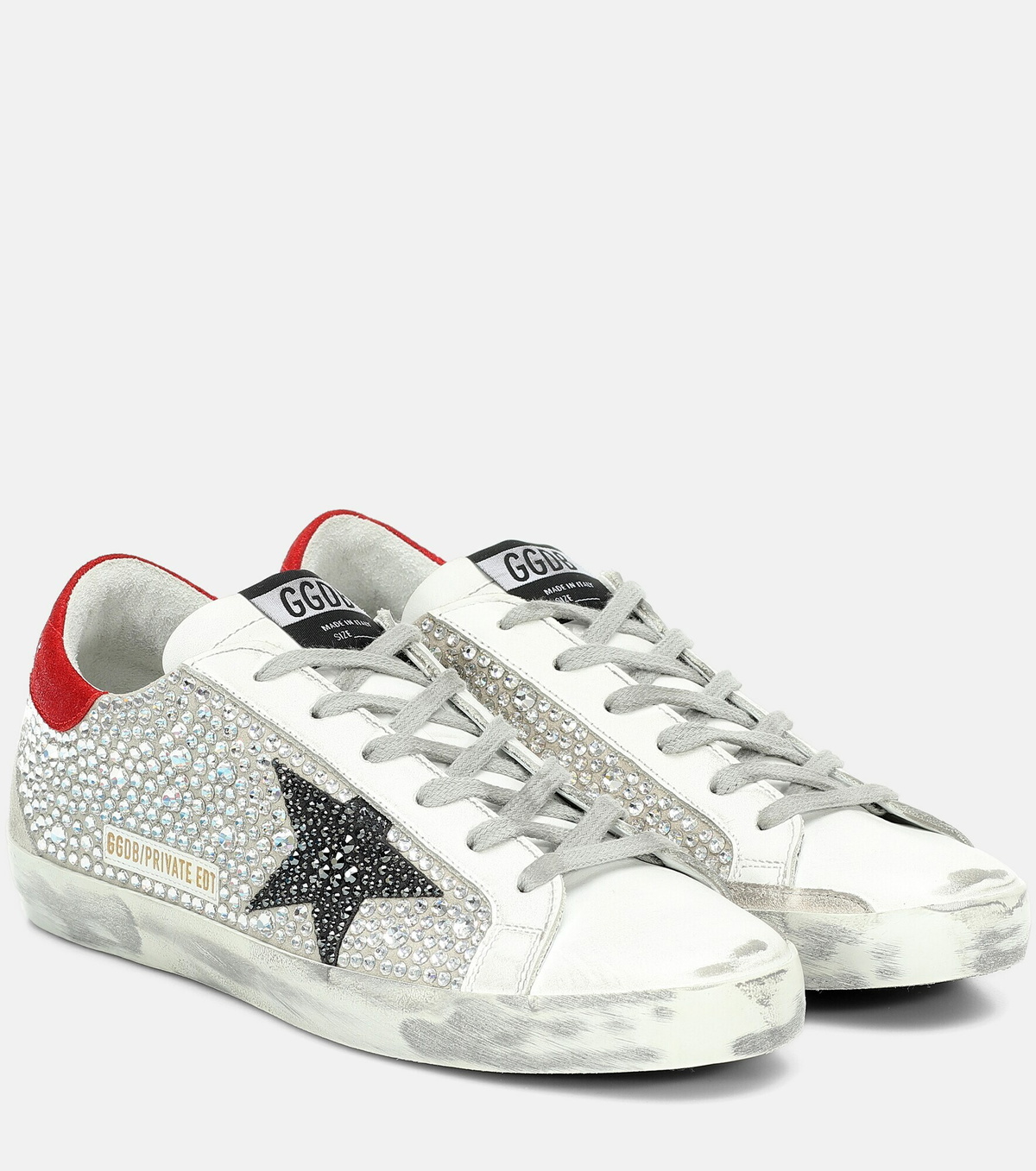 Golden Goose - Super-Star embellished leather sneakers Golden Goose ...