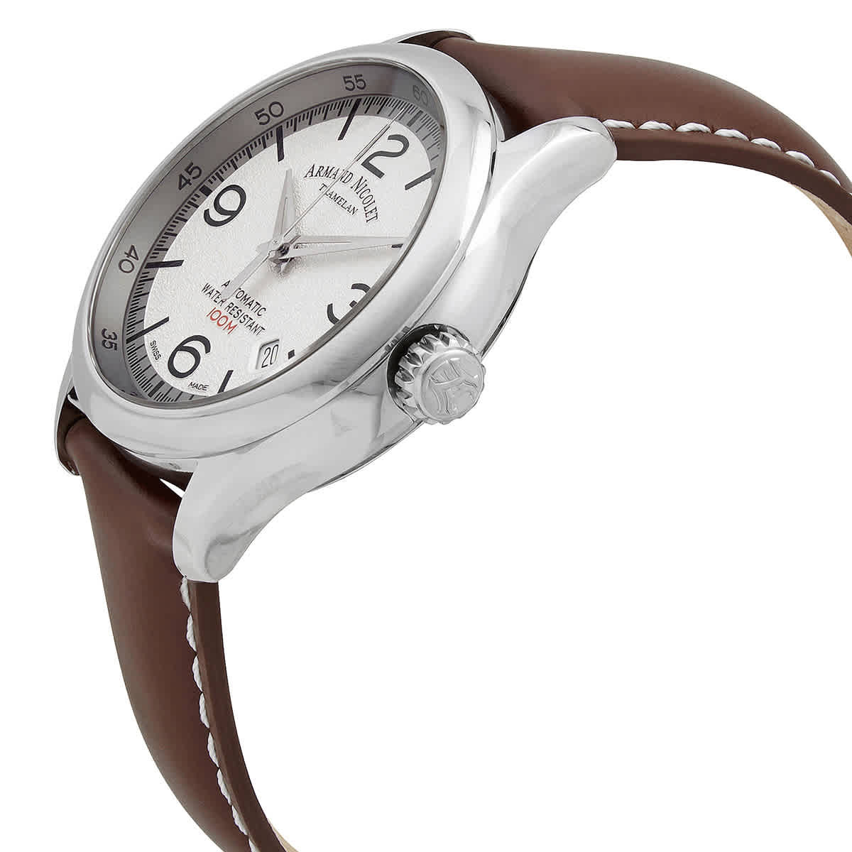 Armand Nicolet MHA Automatic White Dial Watch A840HAA-AG-P140MR2 Armand ...