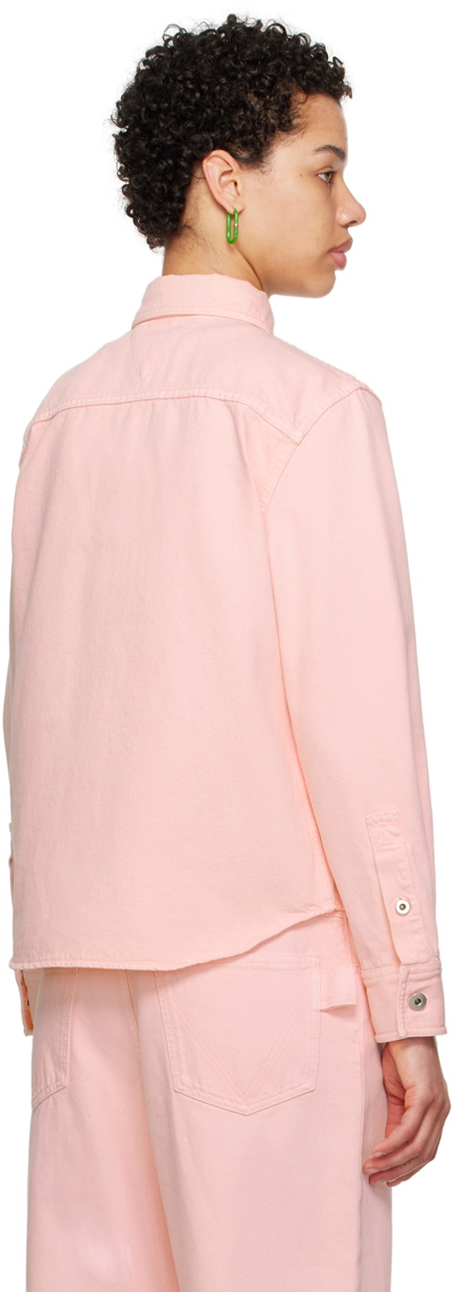 Bottega Veneta Pink Patch Pocket Denim Shirt Bottega Veneta