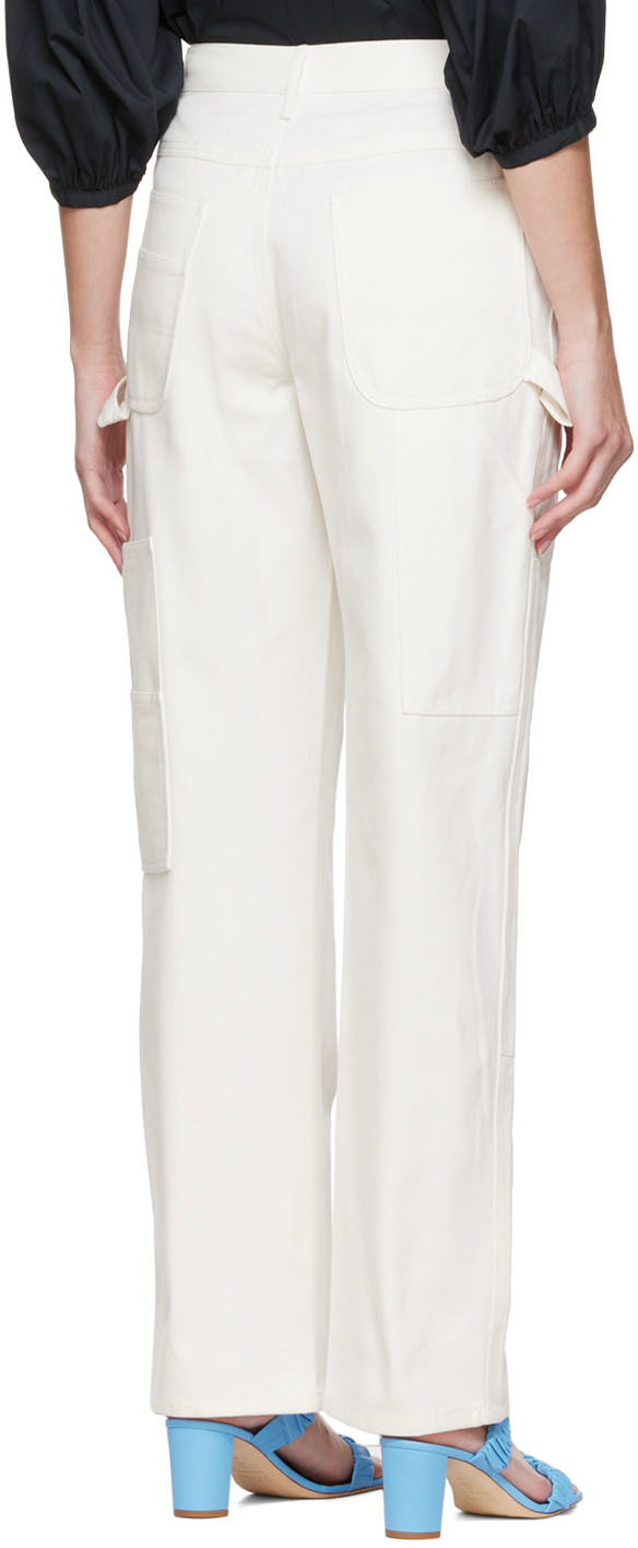 Staud White Painter Trousers Staud