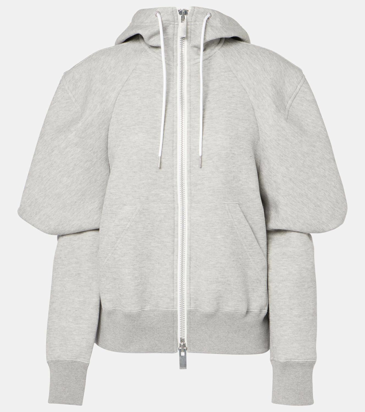 Sacai Cotton-blend jersey zip-up hoodie Sacai