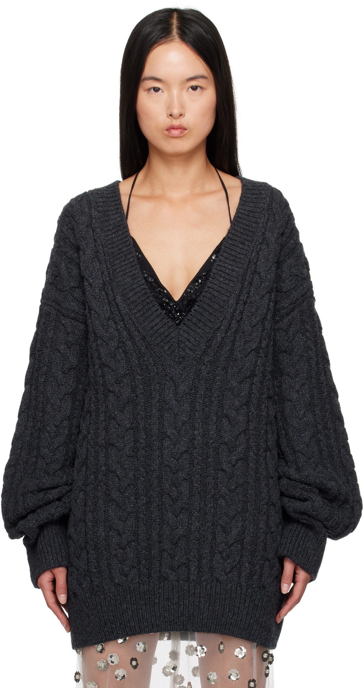 Cecilie Bahnsen Gray Alia Sweater Cecilie Bahnsen