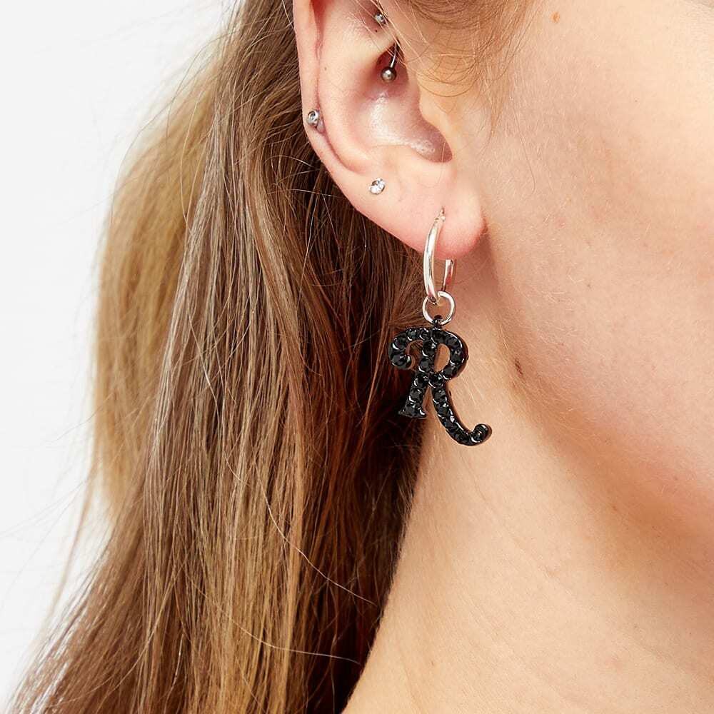 Raf Simons Women's Big R Earring in Black Raf Simons
