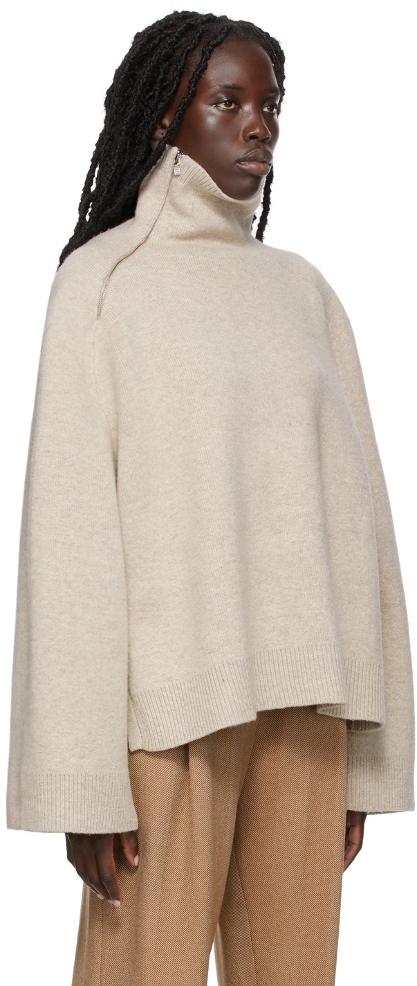 TOTEME Yak Double Sided Zip-Up Sweater Toteme