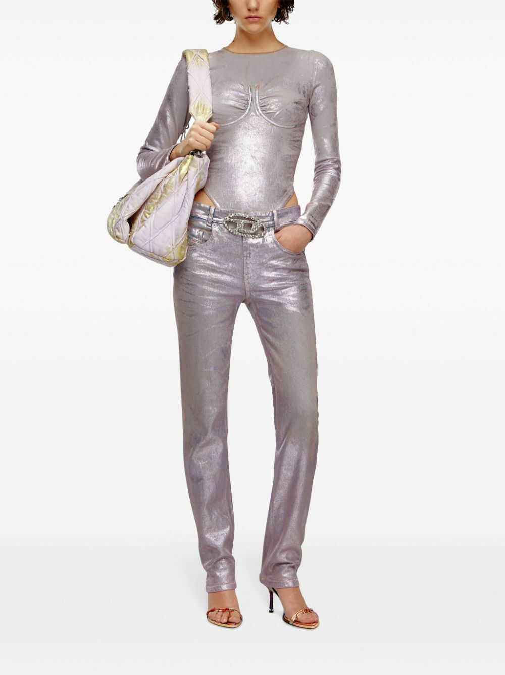 Diesel Silver 1989 D-Mine Straight-Leg Jeans Diesel