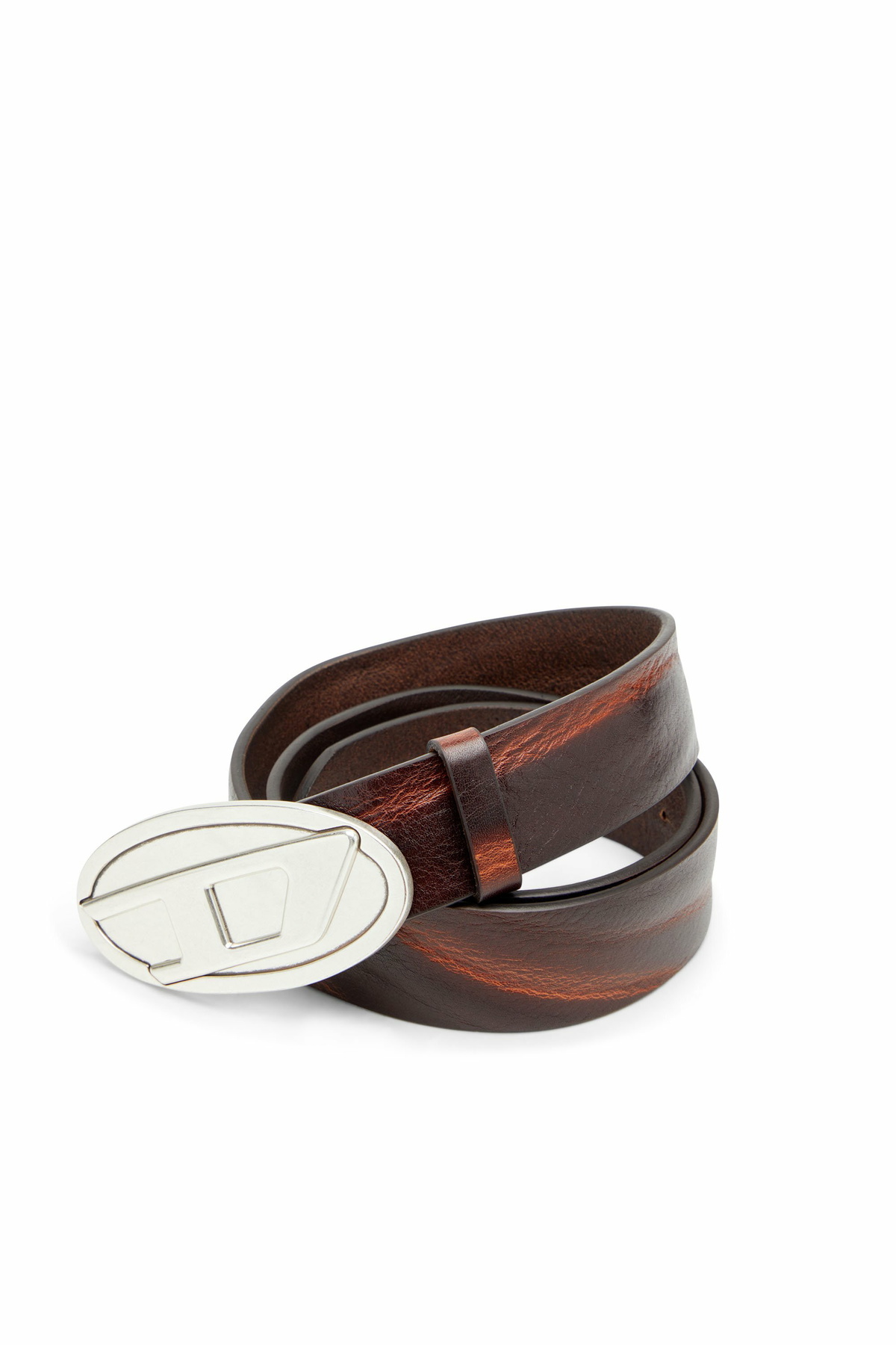 Diesel 4cm belt in waxed leather - Belts Mens in To Be Defined Diesel