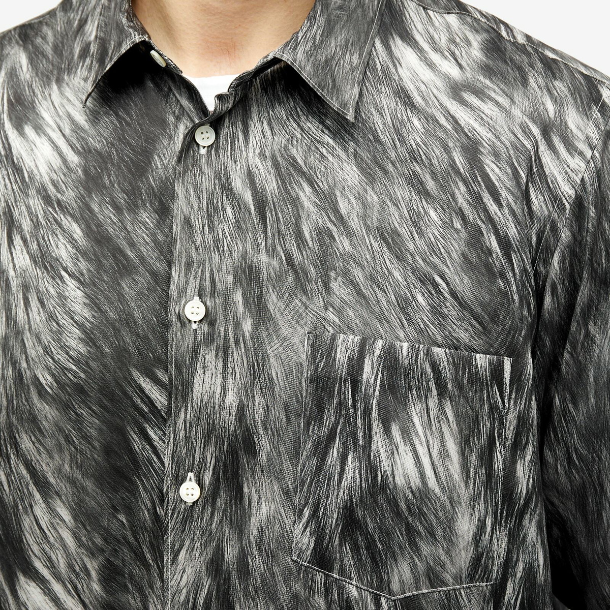 Comme des Garçons Homme Plus Men's Fur Print Shirt in Black Comme des ...