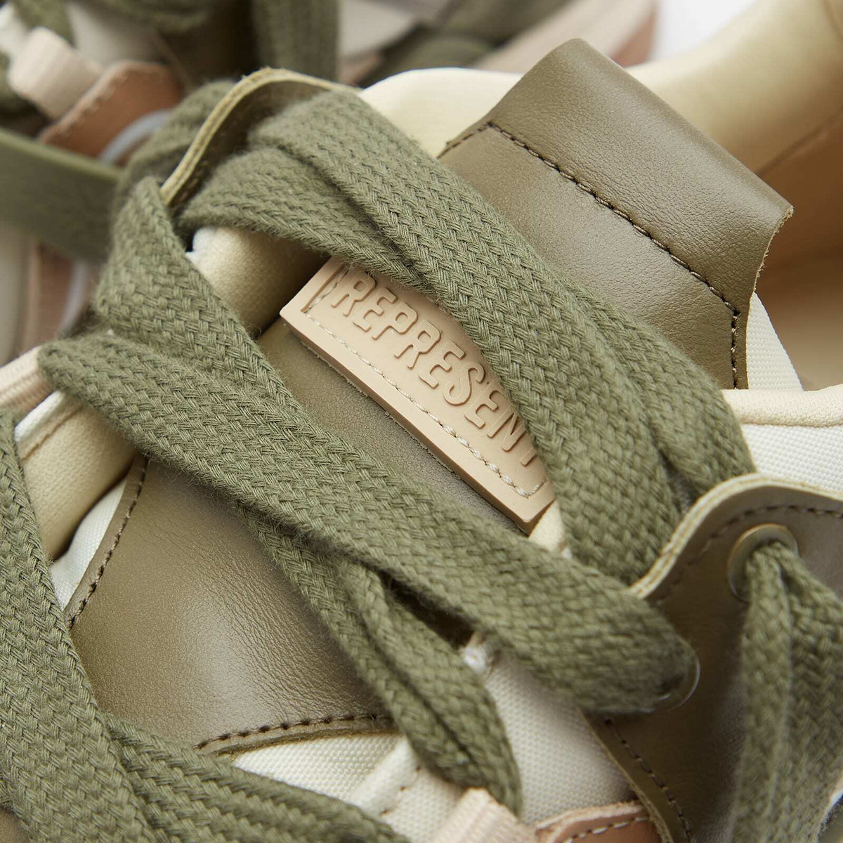 Represent Men's Bully Sneakers in Khaki Buttercream Represent