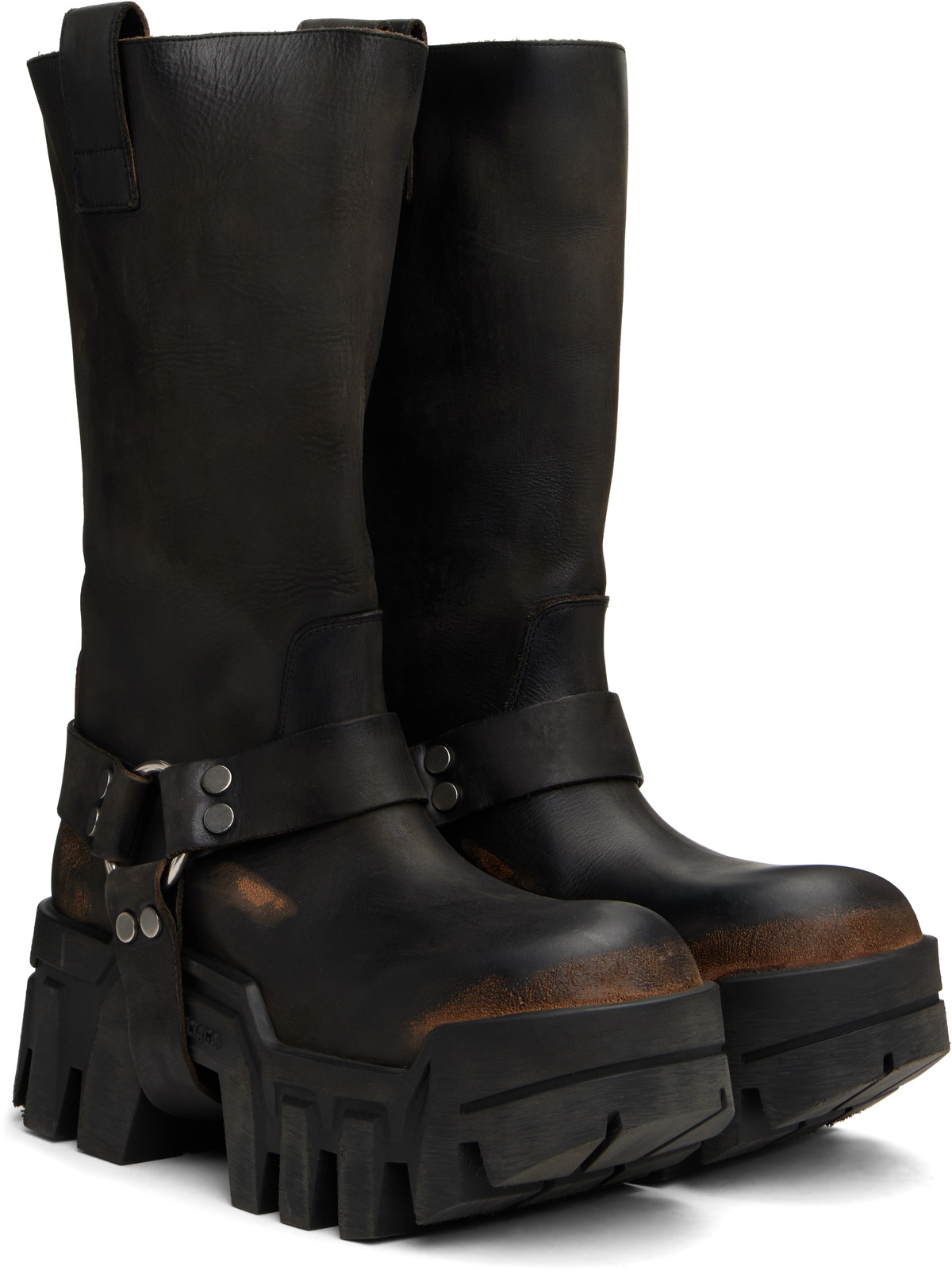 Balenciaga Black Bulldozer Harness Boots Balenciaga