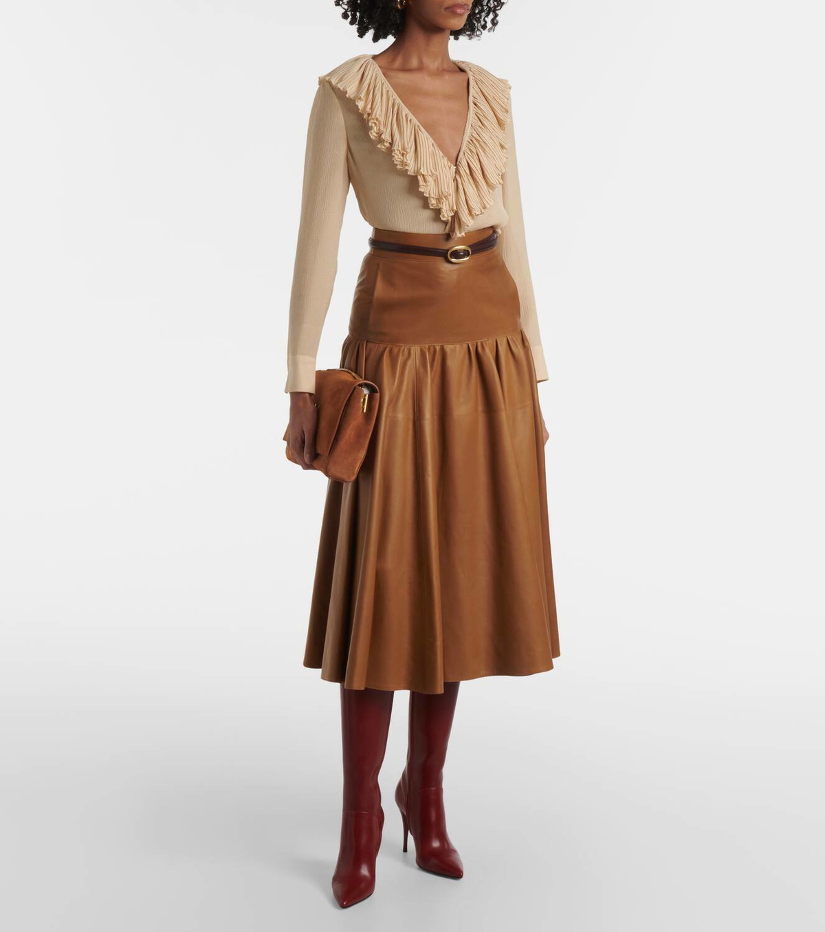 Saint Laurent Ruffled silk muslin blouse Saint Laurent