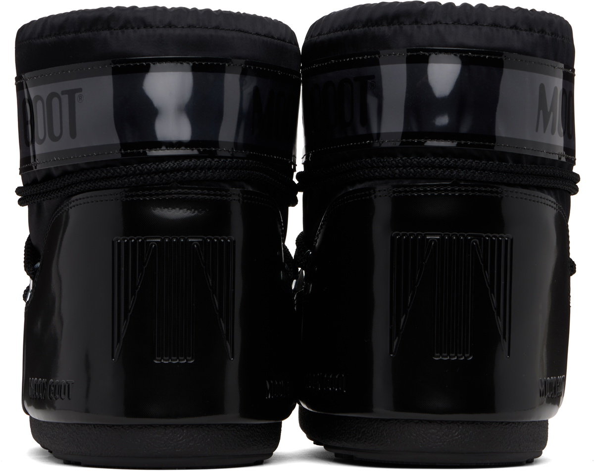 Moon Boot Black Icon Low Glance Satin Boots Moon Boot