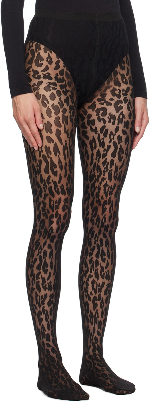 Wolford Black Leo Tights Wolford