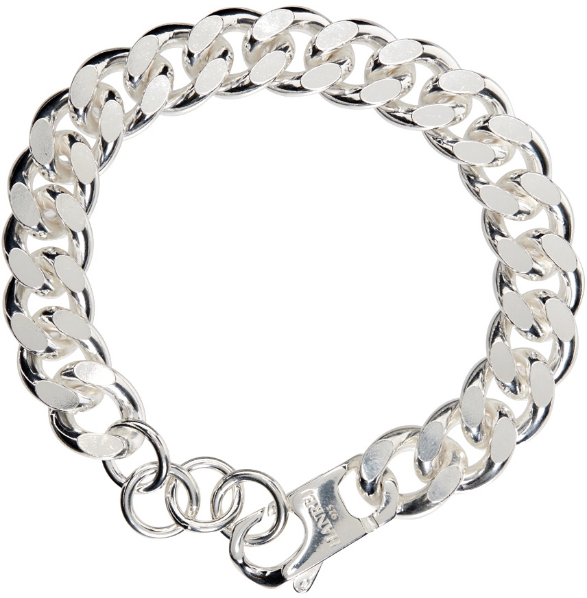 HANREJ Silver 'Til Min Elskede' Panzer Chain Bracelet HANREJ