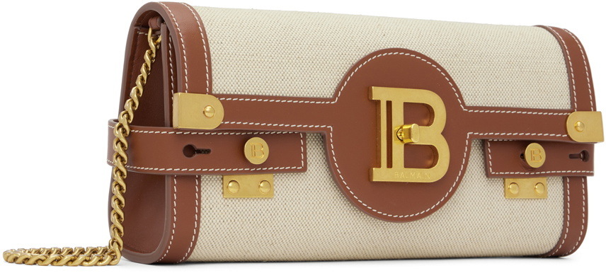 Balmain Beige B-Buzz Clutch Bag Balmain