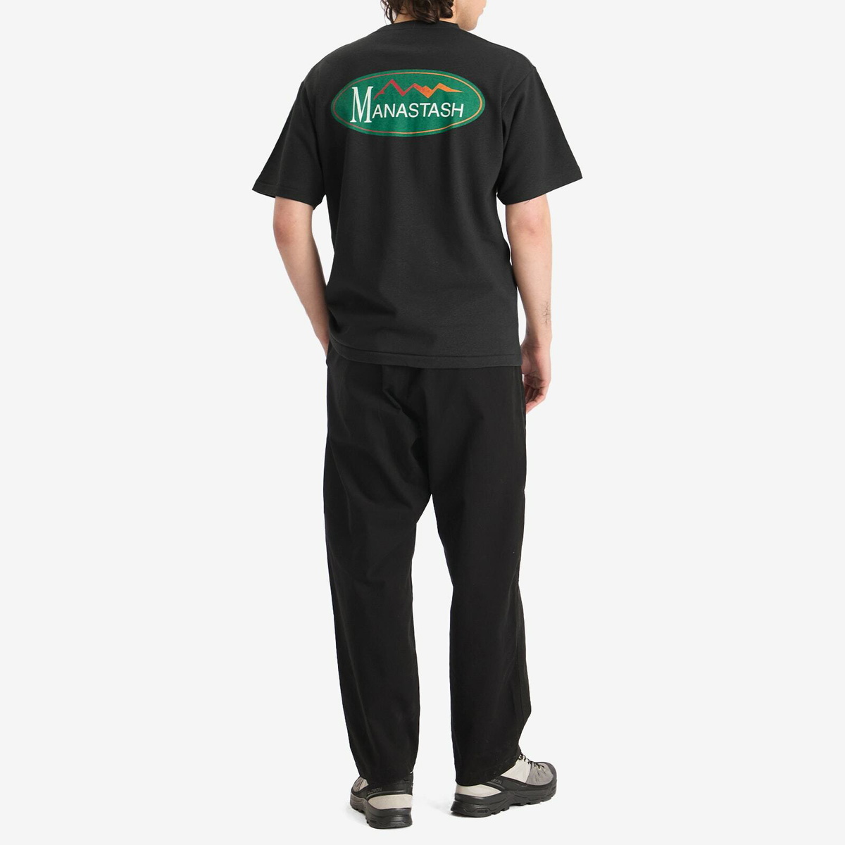 Manastash Men's Hemp Original Logo T-Shirt in Black Manastash