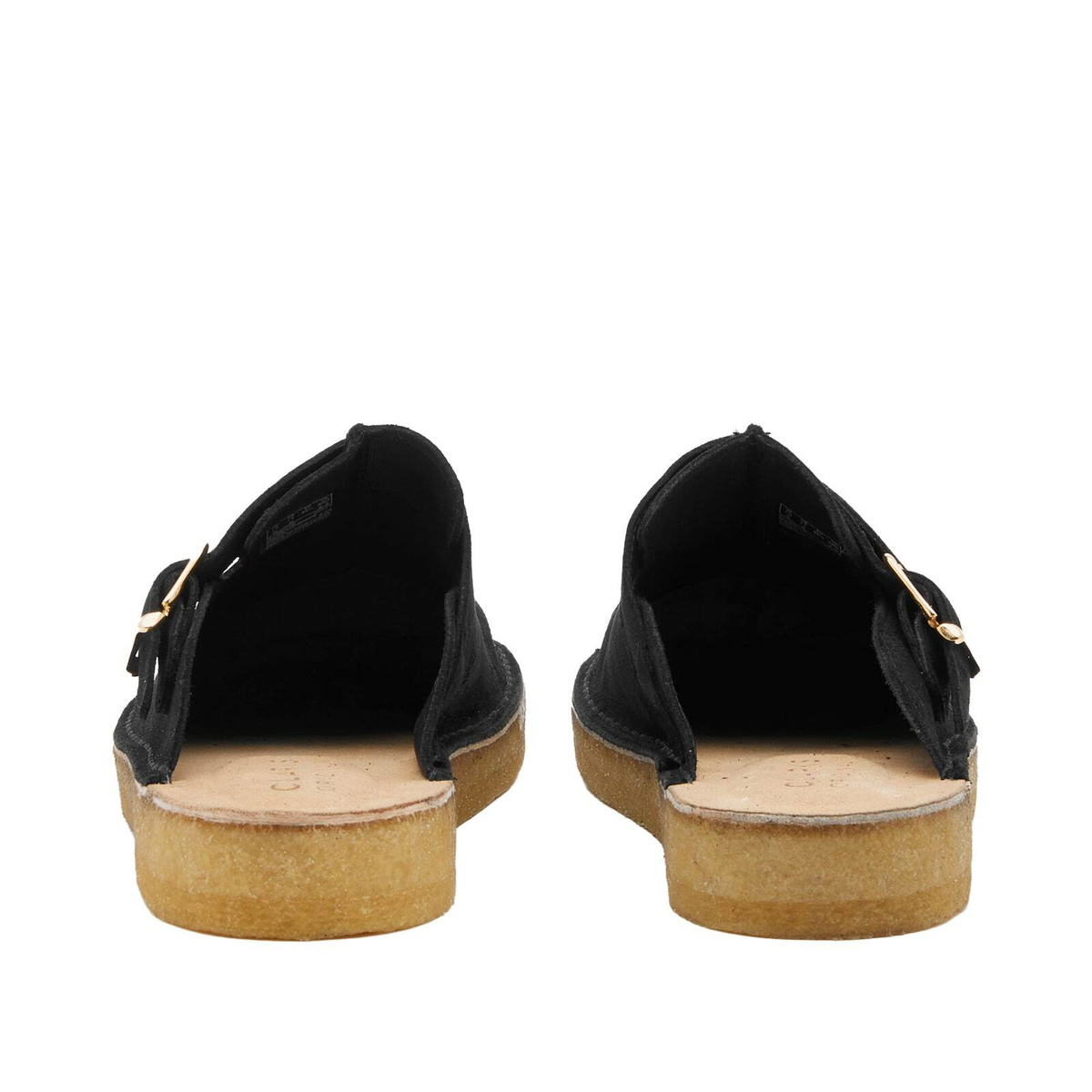 Clarks Originals Men's Desert Trek Mule in Black Suede Clarks Originals