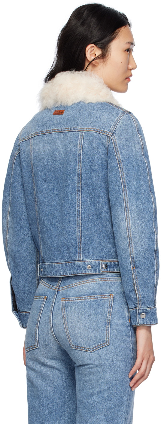 Chloé Blue Boxy Denim Jacket Chloe