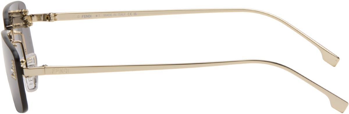 Fendi Gold 'Fendi First' Crystal Sunglasses Fendi