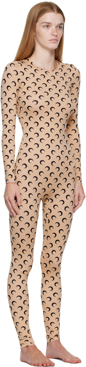 Marine Serre Beige Moon Catsuit Marine Serre