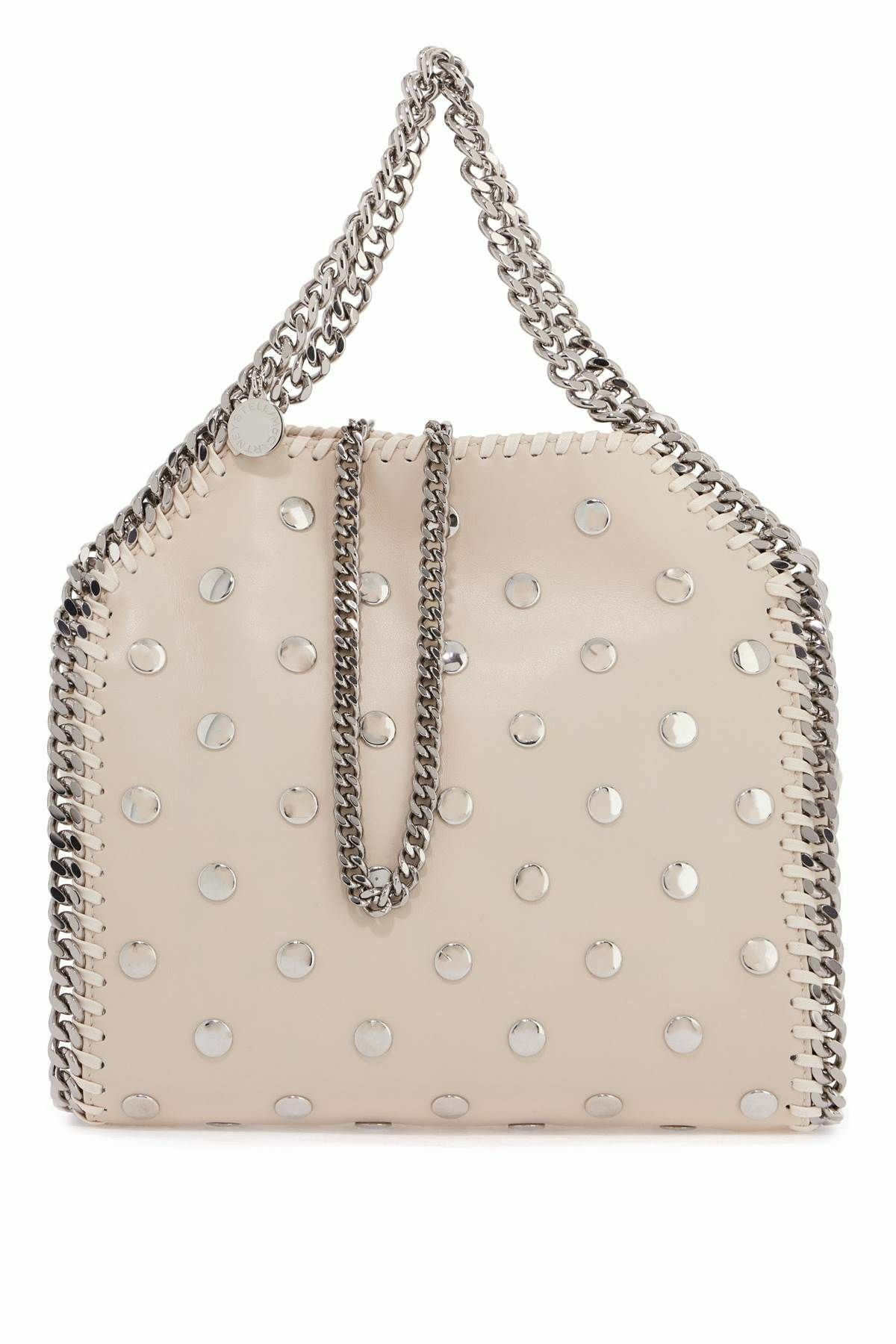STELLA McCARTNEY mini falabella tote bag with studs White Stella McCartney