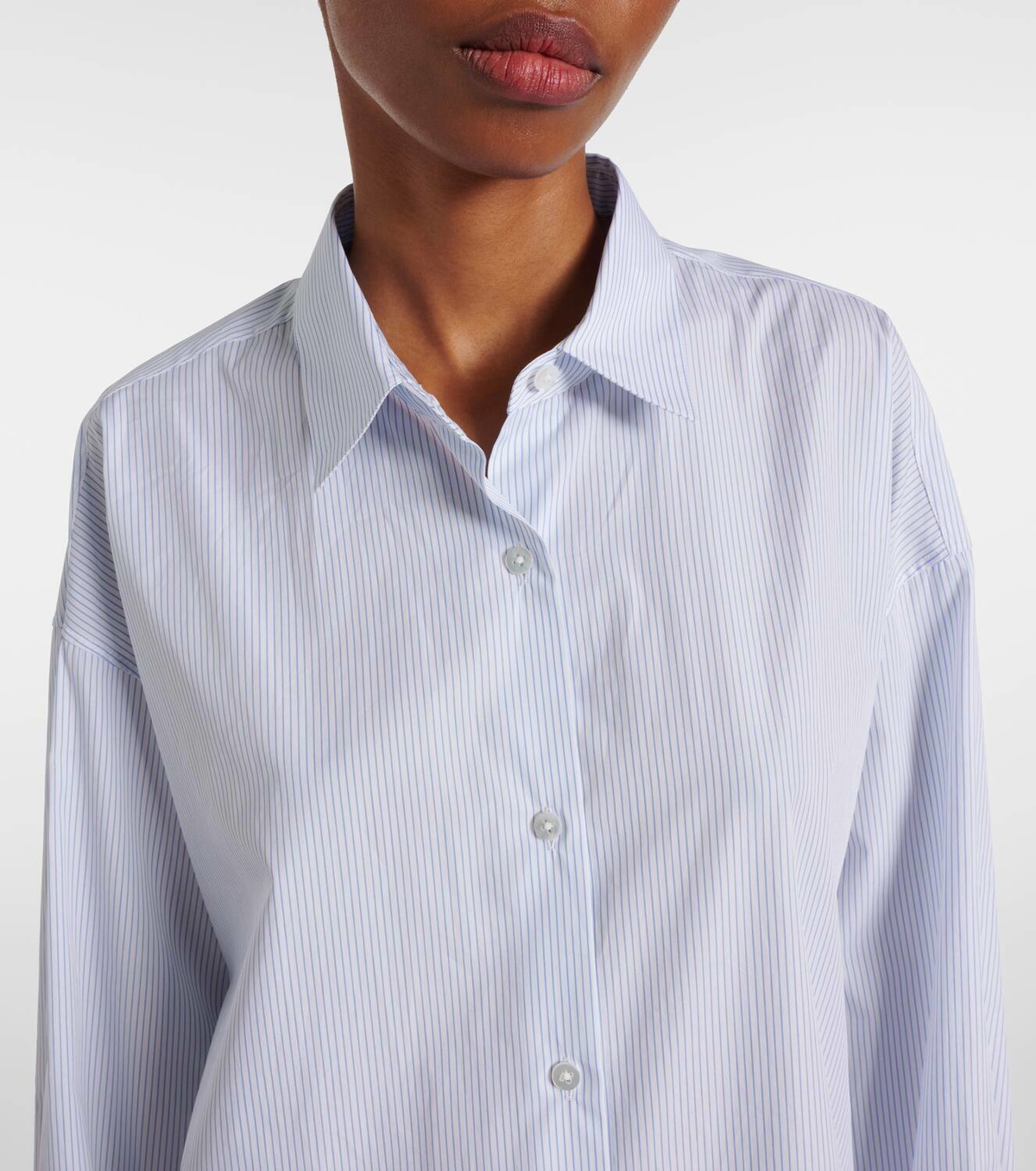 The Row Caster striped cotton poplin shirt The Row