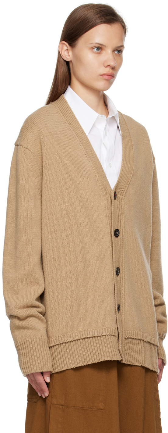 Maison Margiela Beige Layered Cardigan Maison Margiela