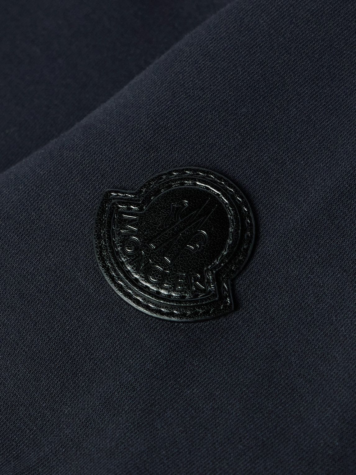 Moncler - Logo-Appliquéd Cotton-Blend Jersey Half-Zip Sweatshirt - Blue ...
