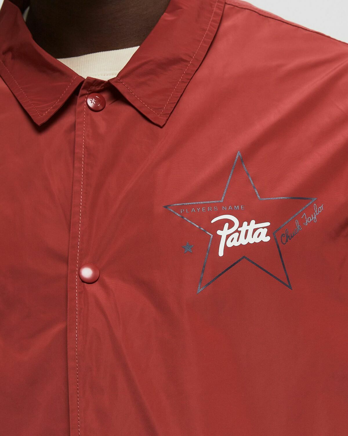 Converse X Patta Coaches Jacket Red Mens Overshirt Converse