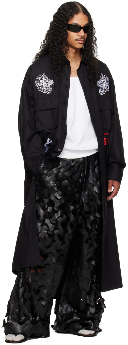 LU'U DAN Black Tokko L-D Coat LU'U DAN