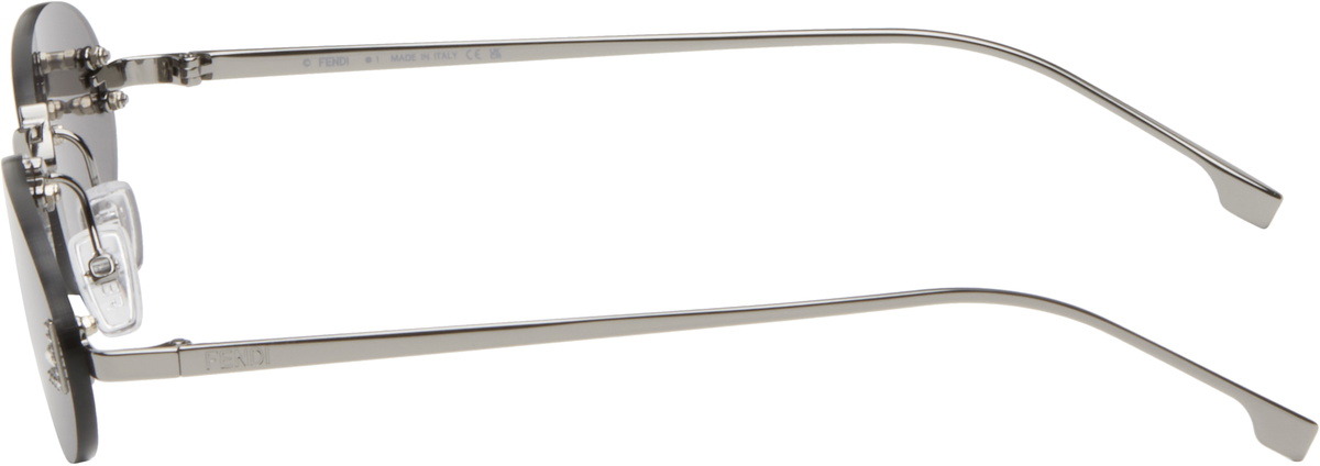 Fendi Silver Fendi First Crystal Sunglasses Fendi