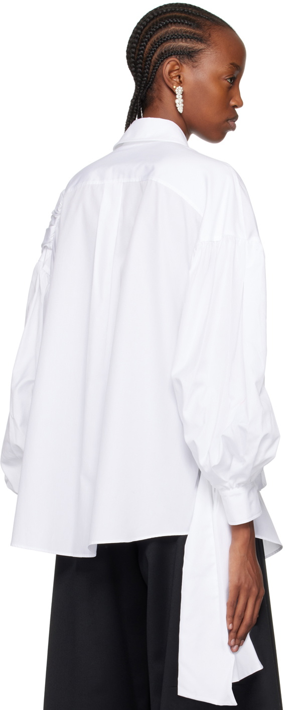 Simone Rocha White Signature Sleeve Sash Shirt Simone Rocha