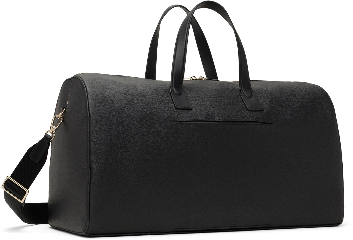 Paul Smith Black Leather Signature Stripe Trim Holdall Duffle Bag Paul ...