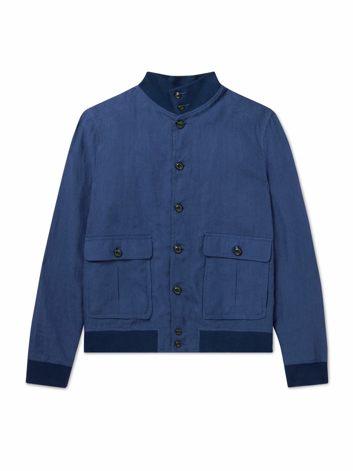 Valstar - Valstarino Linen Bomber Jacket - Blue Valstarino