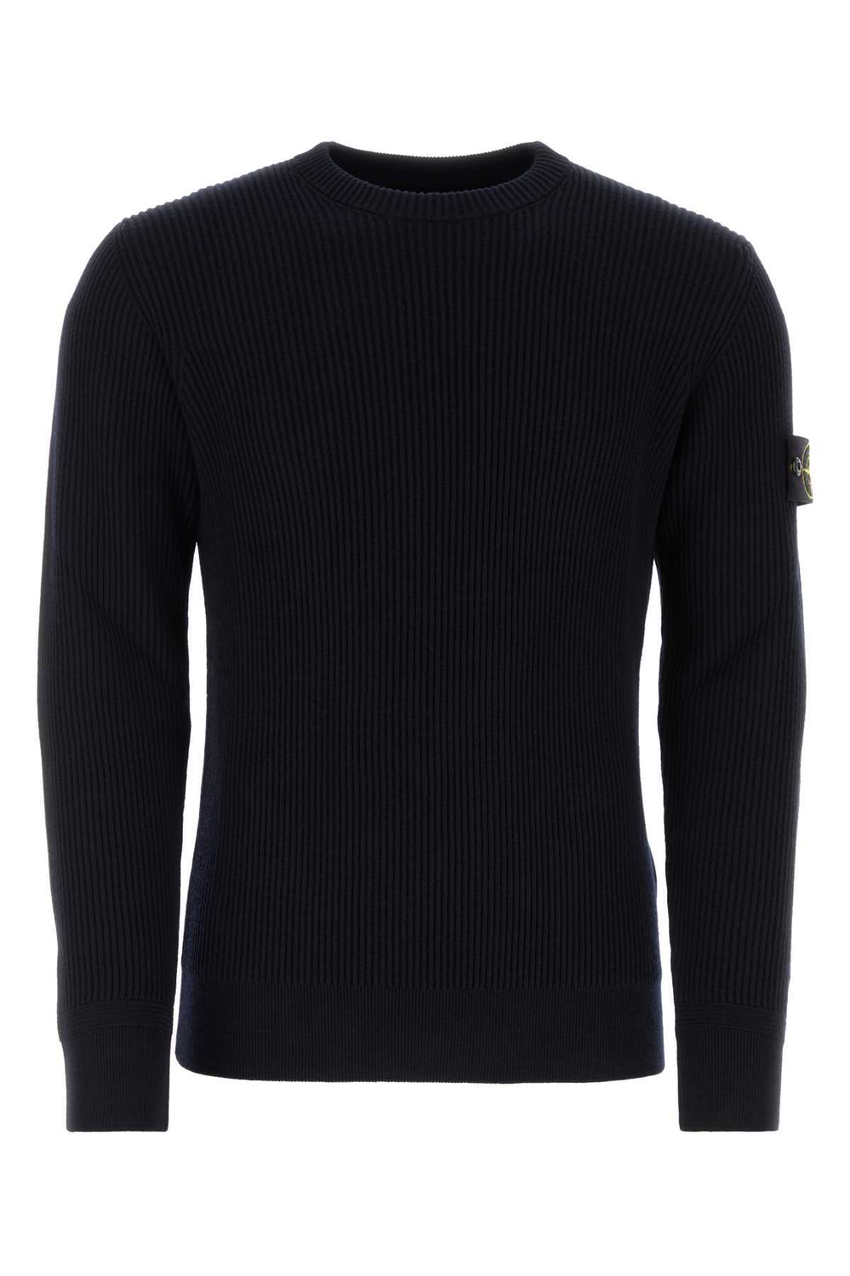 Stone Island Midnight Blue Wool Sweater Stone Island