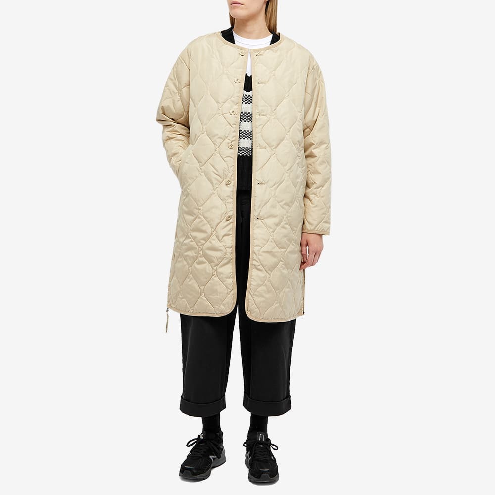 Taion Women's Crew Down Coat in Cream Taion Extra